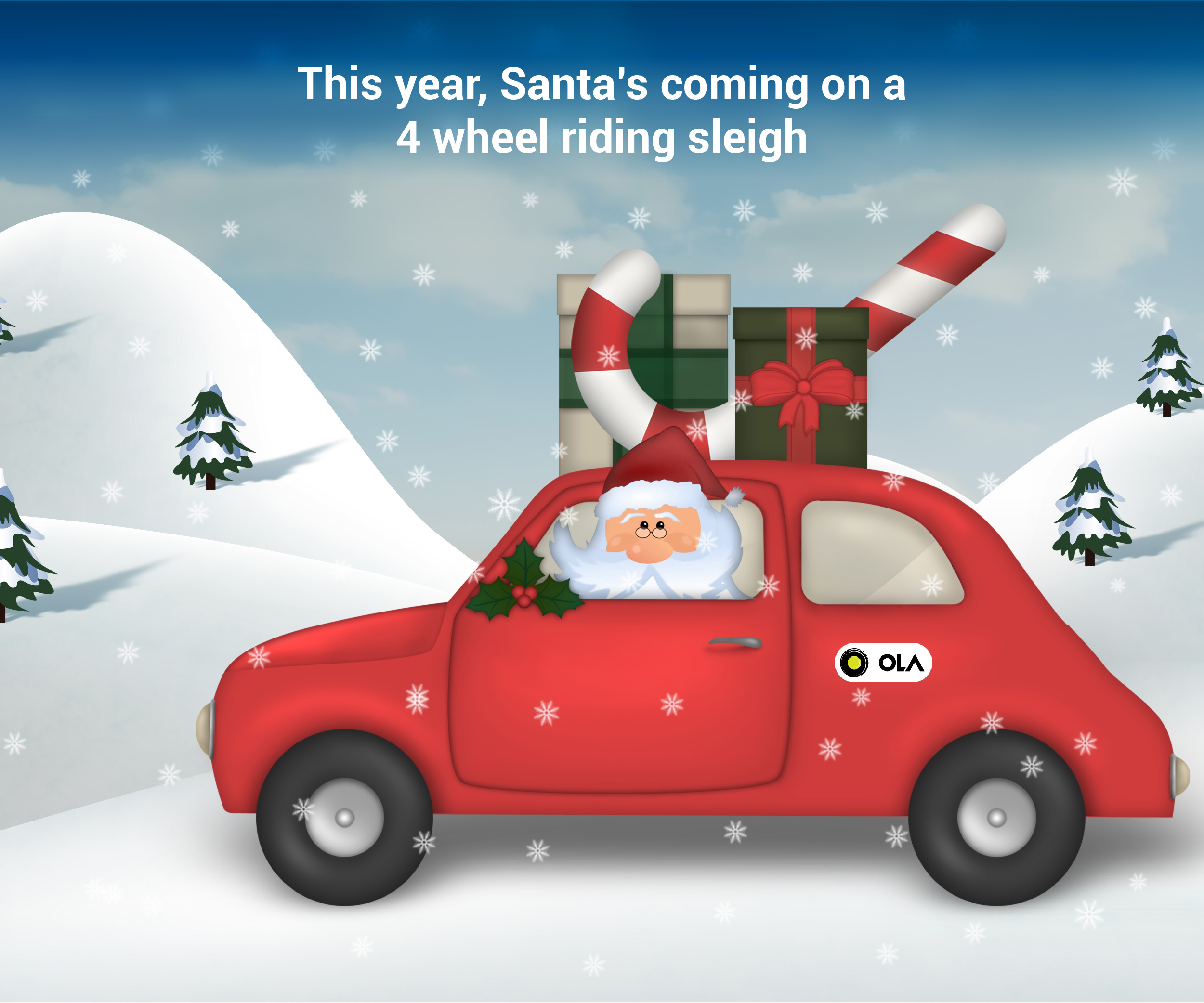 This year, Santa’s coming on a 4 wheel riding sleigh in Kochi - Olacabs ...