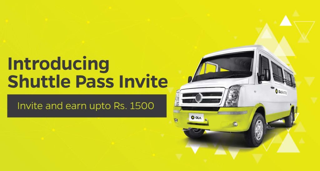Introducing Shuttle Pass Invite - earn Rs. 1500 - Olacabs Blogs