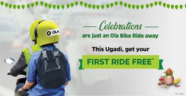 This Ugadi, get your First Ola Bike ride Free! - Olacabs Blogs