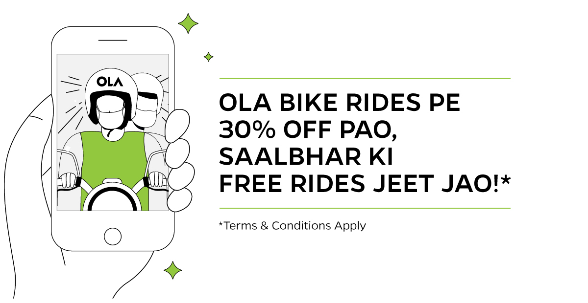 Book Ola Bike and win free rides for one year!* - Olacabs Blogs